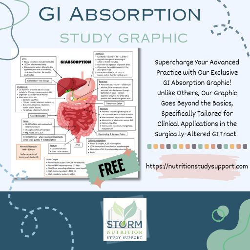 GI Absorption Graphic - Storm Nutrition Study Support
